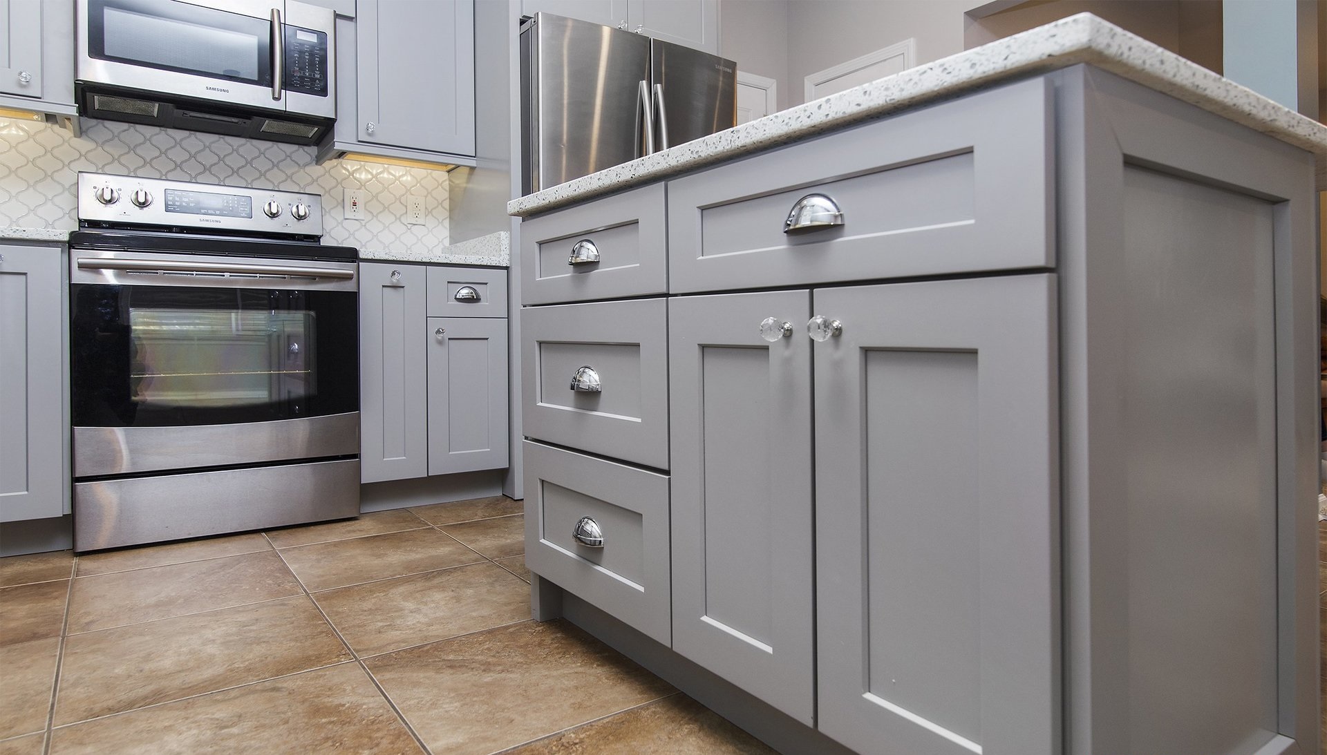 Gray Shaker Vanity Cabinets,Solid Wood RTA Cabinets,Solid wood soft ...